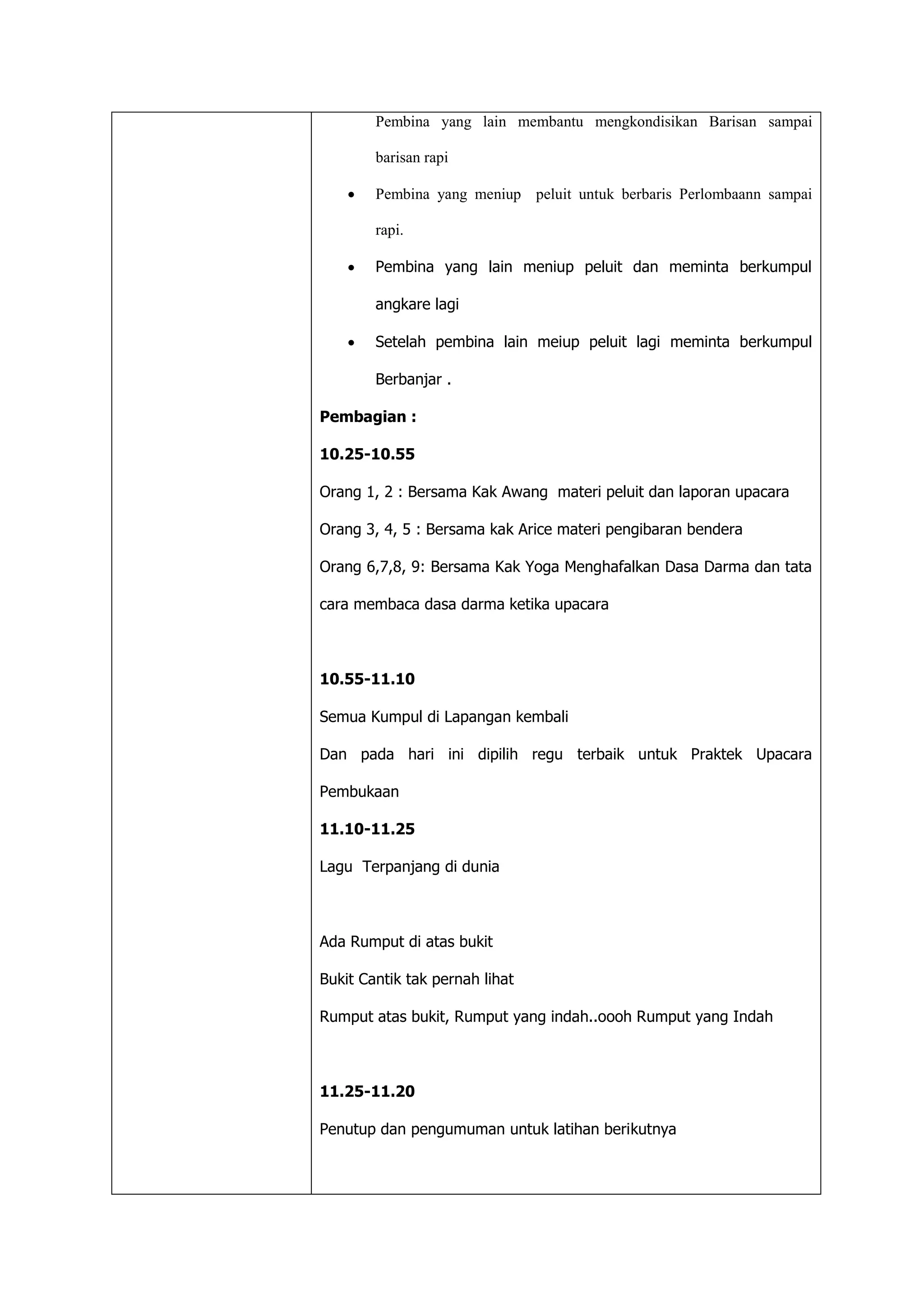 Upacara Pembukaan Latihan Penggalang.doc