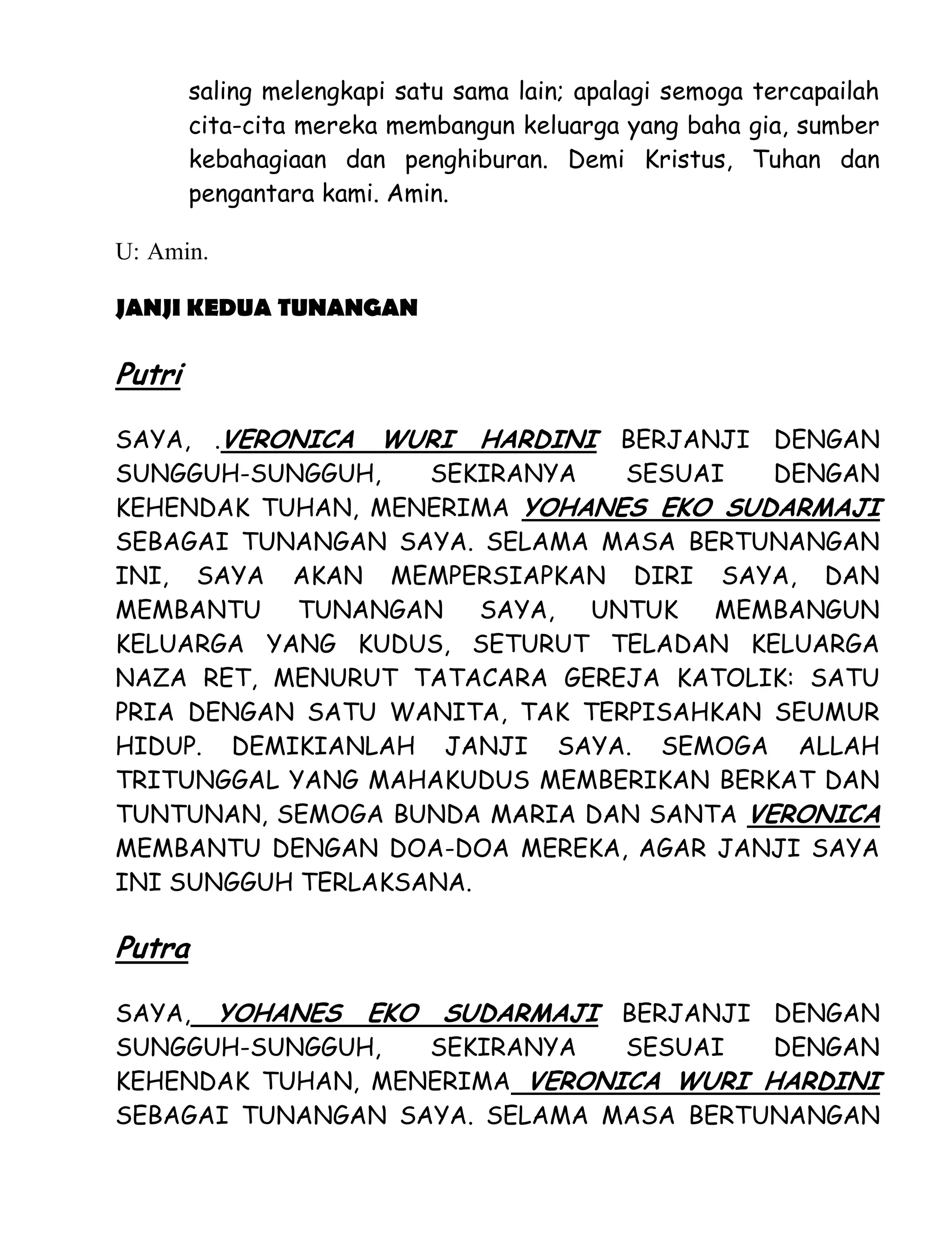 Upacara pembukaan pertunangan | DOCX