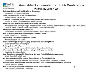 8 Usability Lessons from the UPA Conference by Mark Alves | PPT