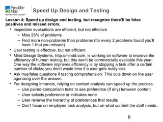 8 Usability Lessons from the UPA Conference by Mark Alves | PPT