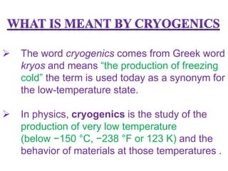 CRYOGENIC ROCKET ENGINE | PPTX