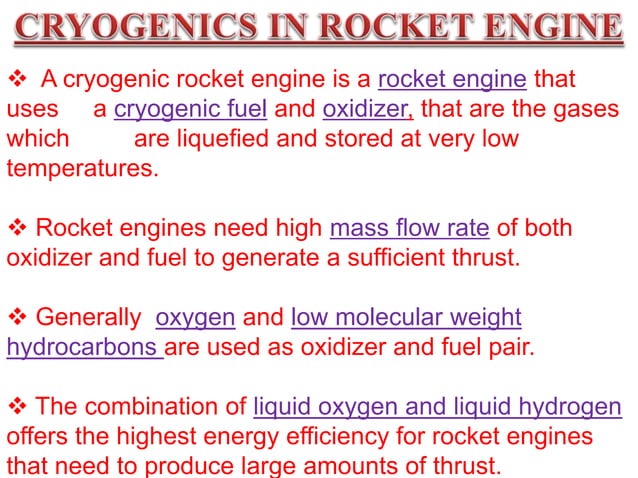 CRYOGENIC ROCKET ENGINE | PPTX | Chemistry | Science