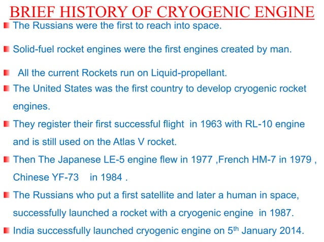 CRYOGENIC ROCKET ENGINE | PPTX | Chemistry | Science