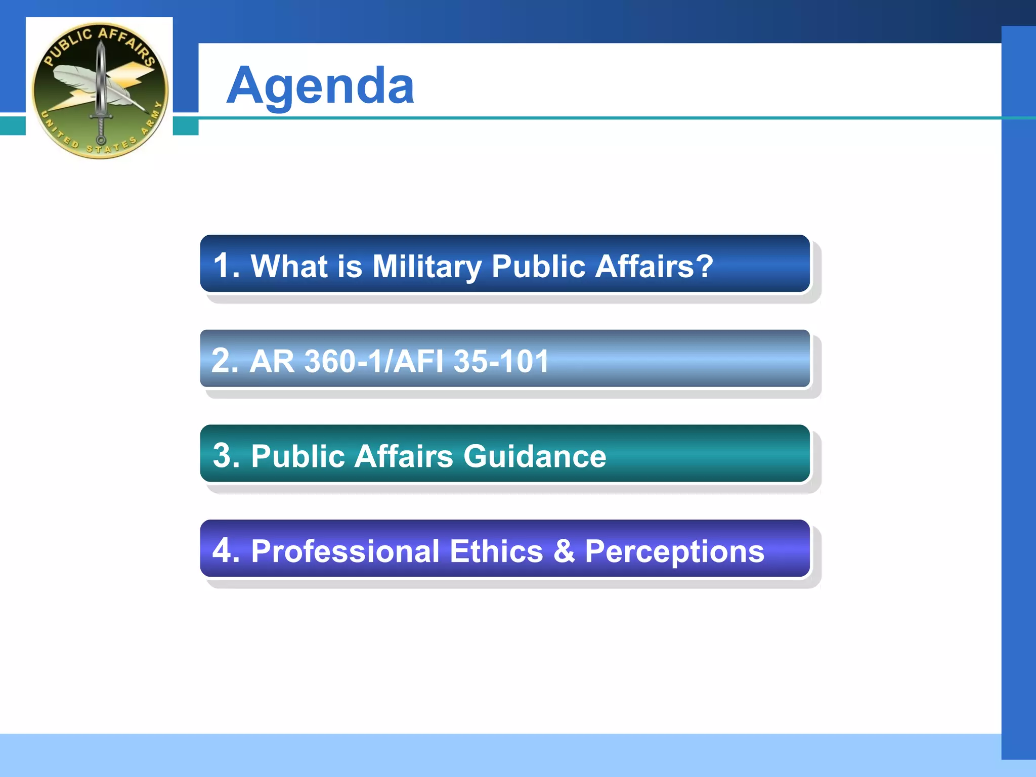UPAR 2017 02 Intro to Military Public Affairs | PPT