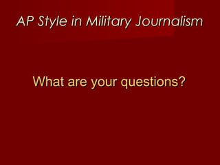 UPAR 2017 08 Associated Press Style | PPT