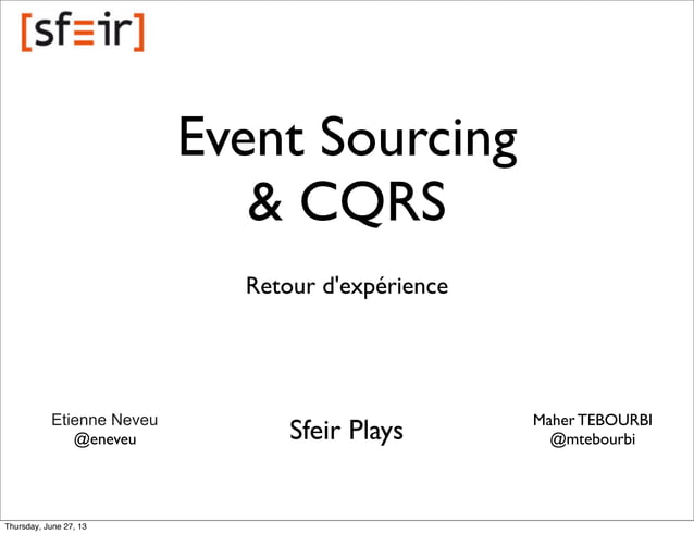 Event Sourcing & CQRS | PPT