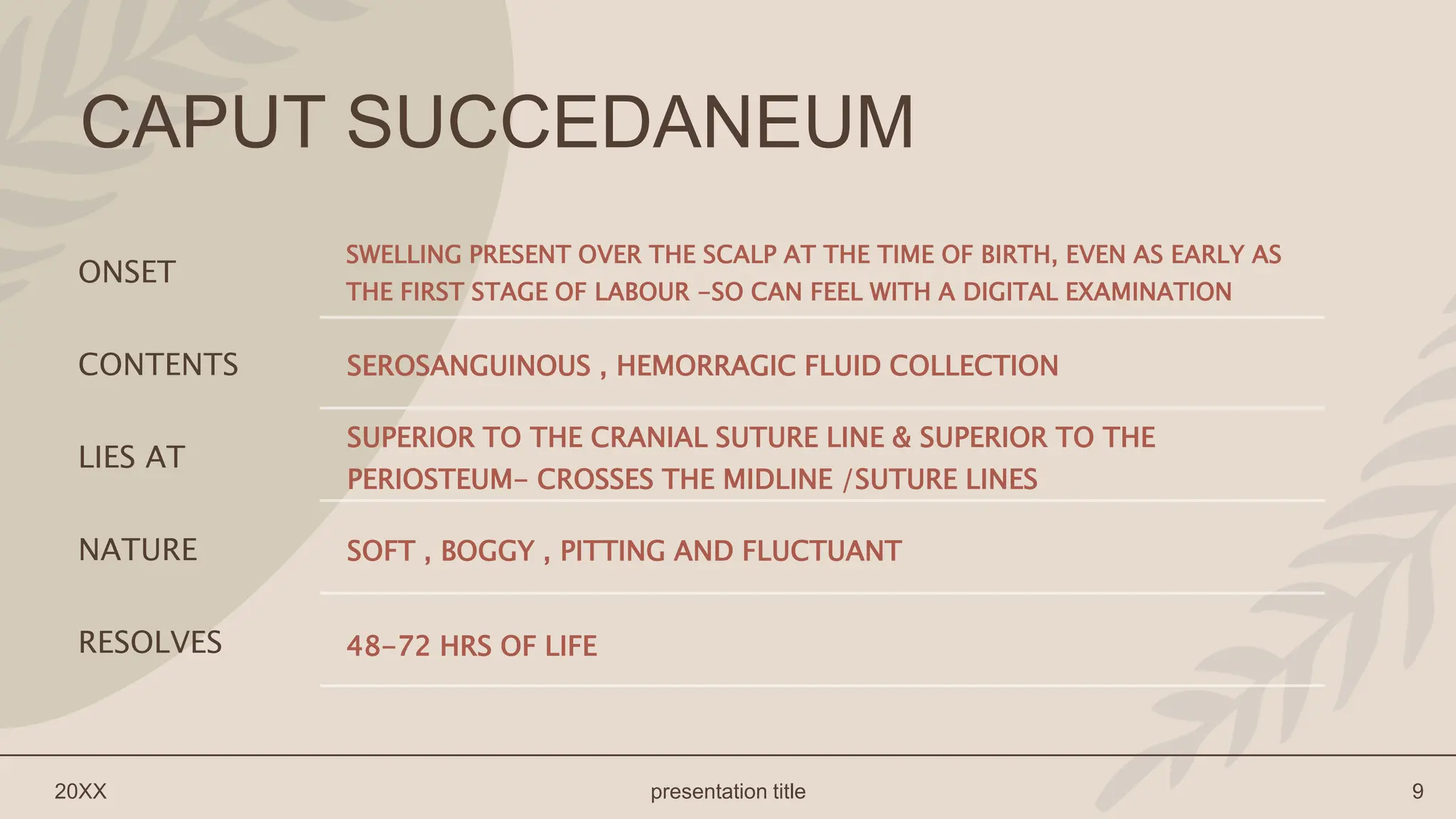 UPASHEERSHAKA - caput succedaneum / cephalohematoma | PPTX | Pregnancy ...
