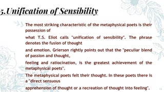 Characteristics of Metaphysical Poetry 101 | PPTX