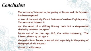 Characteristics of Metaphysical Poetry 101 | PPTX