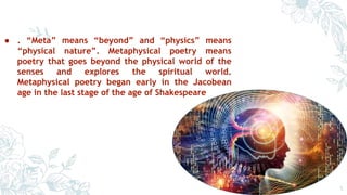 Characteristics of Metaphysical Poetry 101 | PPTX