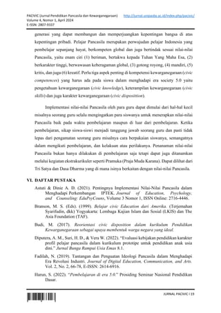 Upaya Implementasi Nilai-Nilai Pancasila Dalam Membangun Profil Pelajar Pancasila Di SMA Pada ...