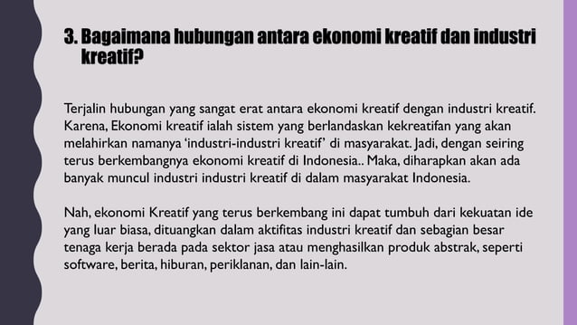 Upaya meningkatkan ekonomi kreatif - kelas 9 | PDF