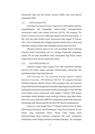 UPAYA MENINGKATKAN PERLINDUNGAN DAN KESEJAHTERAAN PELAUT (AWAK KAPAL) INDONESIA MELALUI ...