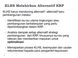 Upaya Pengintegrasian KLHS Dalam RPJM | PPTX