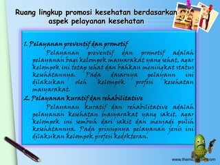 Upaya promkes dalam pelayanan kebidanan promotif, preventif | PPTX
