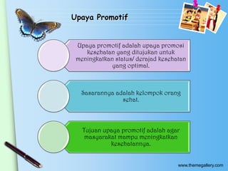Upaya promkes dalam pelayanan kebidanan promotif, preventif | PPTX