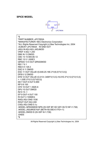 uPC7893A LTspice Model (Free SPICE Model) | PDF