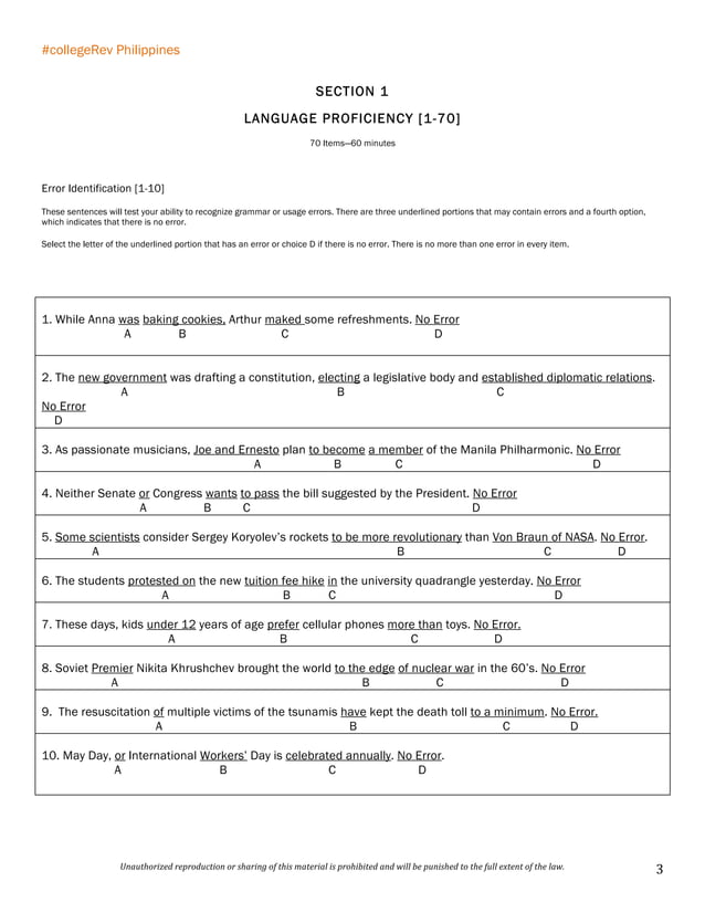 UPCAT-REVIEWER-INTRODUCTION.pdf college entrance exam | PDF