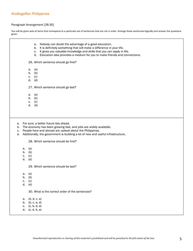 UPCAT-REVIEWER-INTRODUCTION.pdf college entrance exam | PDF