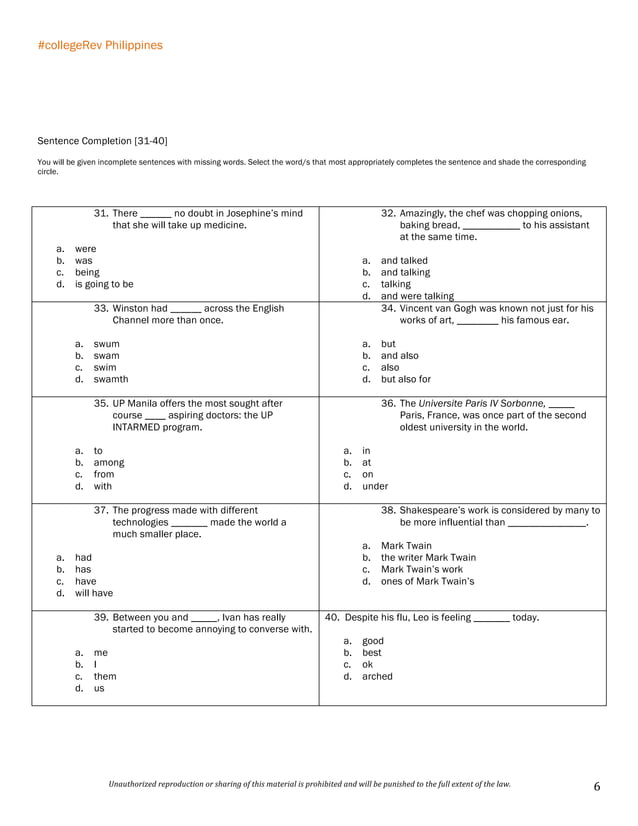UPCAT-REVIEWER-INTRODUCTION.pdf college entrance exam | PDF
