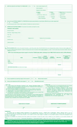 UPCAT Application Form | DOC