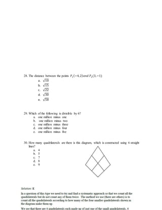 Upcat math 2014 | PDF