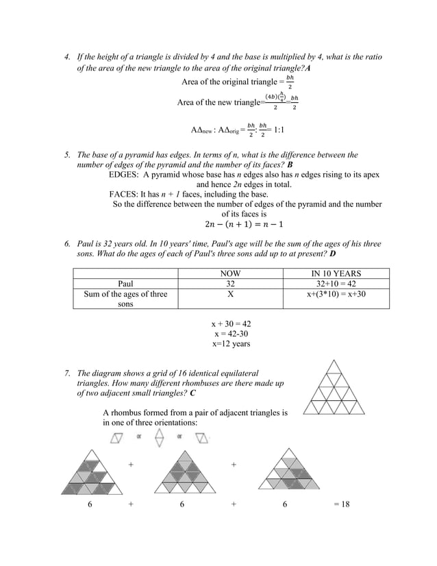 Upcat math 2014 solution | PDF