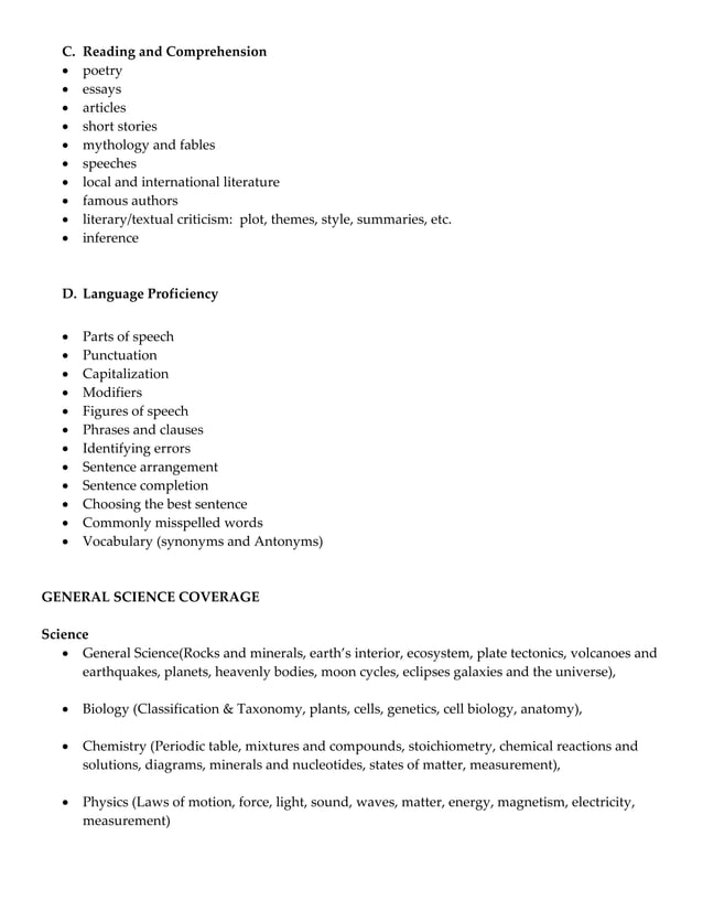 POWER REVIEW FOR COLLEGE ENTRANCE EXAMNATIONS | DOCX | Educational ...