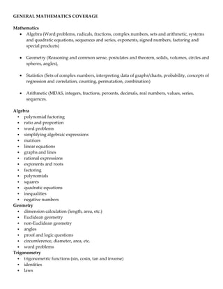 POWER REVIEW FOR COLLEGE ENTRANCE EXAMNATIONS | DOCX