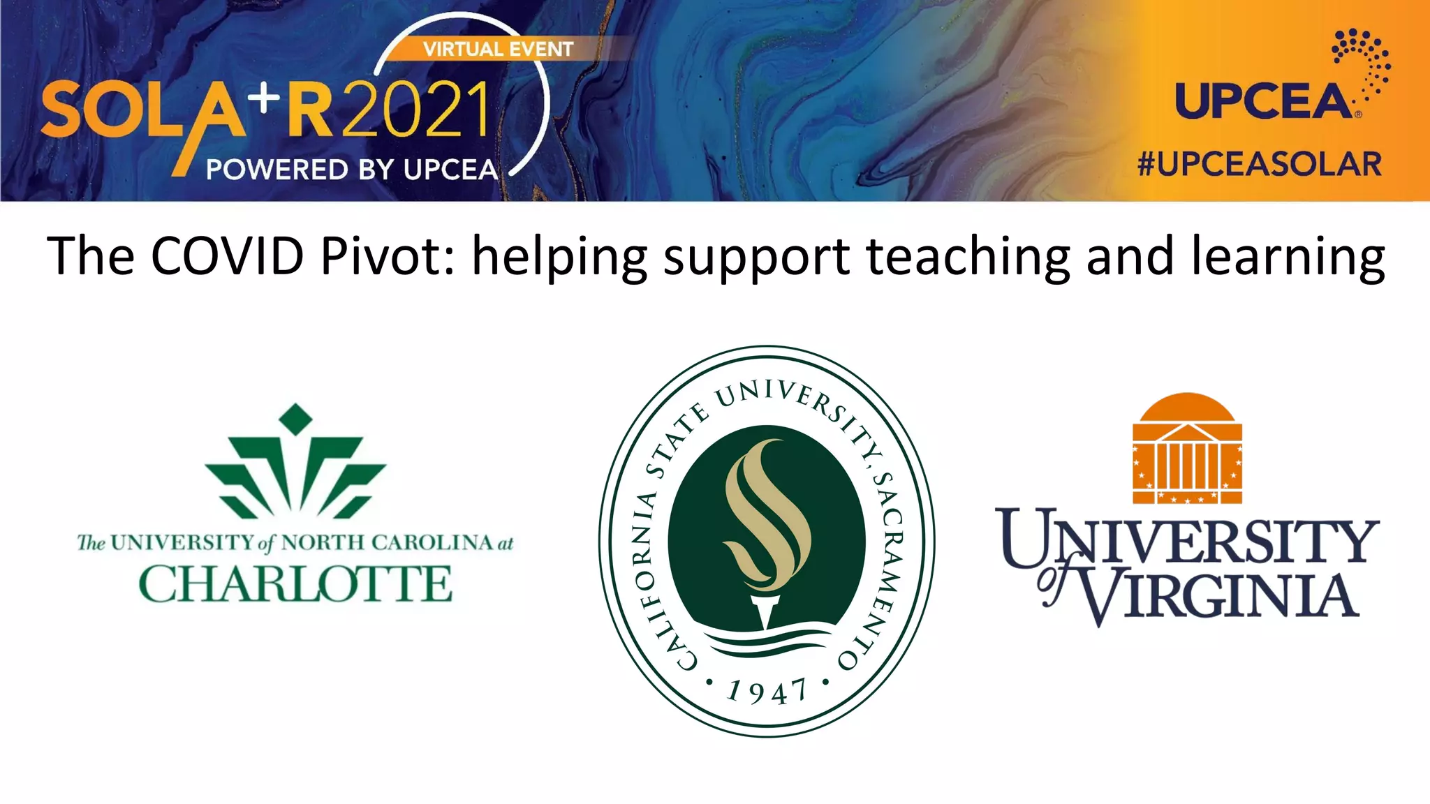 UPCEA SOLA+R presentation: Leveraging the Pivot | PPT