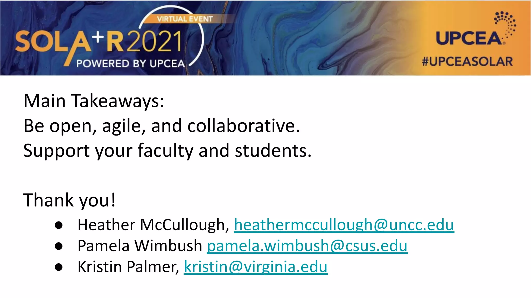 UPCEA SOLA+R presentation: Leveraging the Pivot | PPT