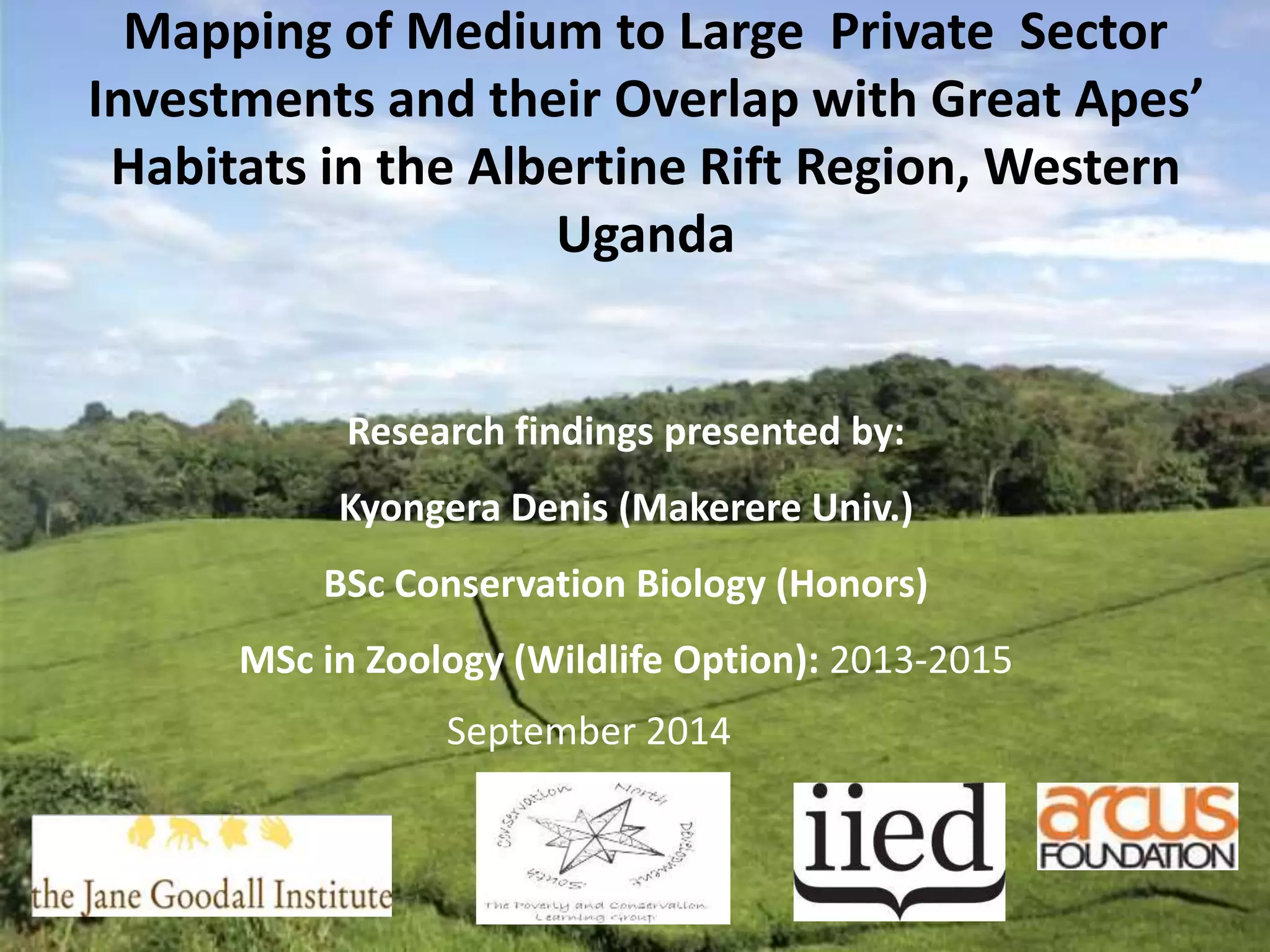 Mapping of Medium to Large Private Sector Investments and their Overlap ...