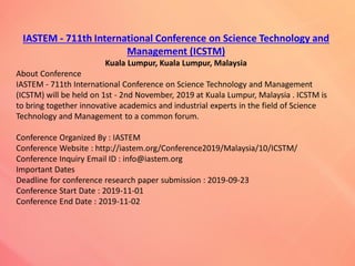 Upcoming Conferences In Malaysia | PPT
