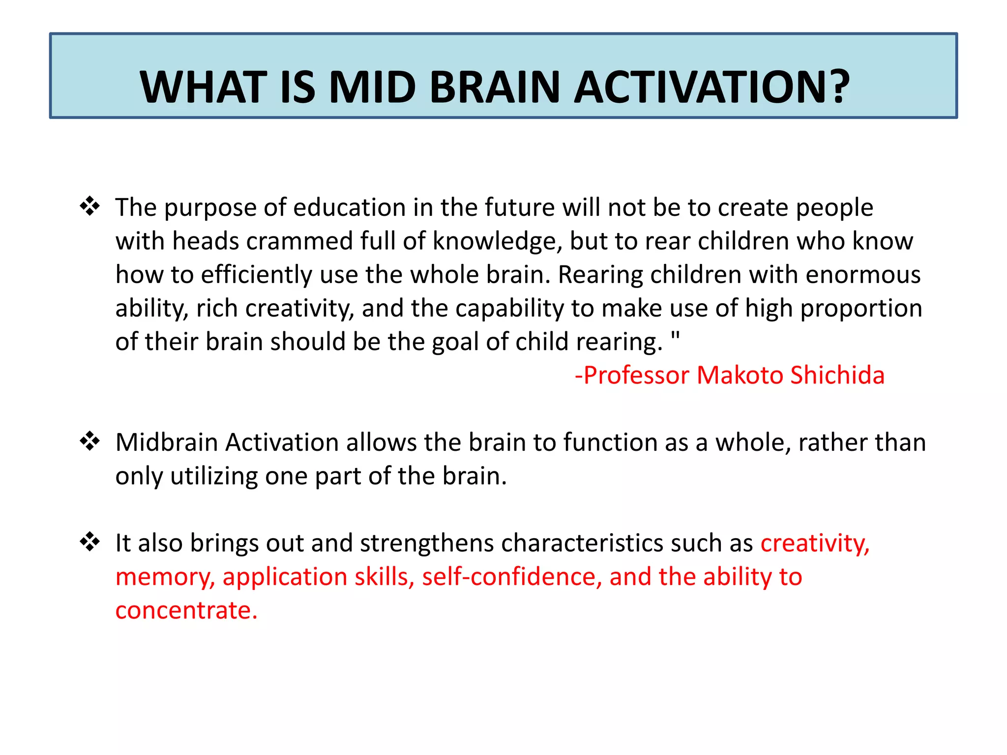 Mid Brain Activation for children | PPT
