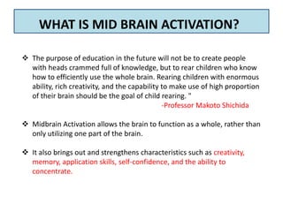 Mid Brain Activation for children | PPT