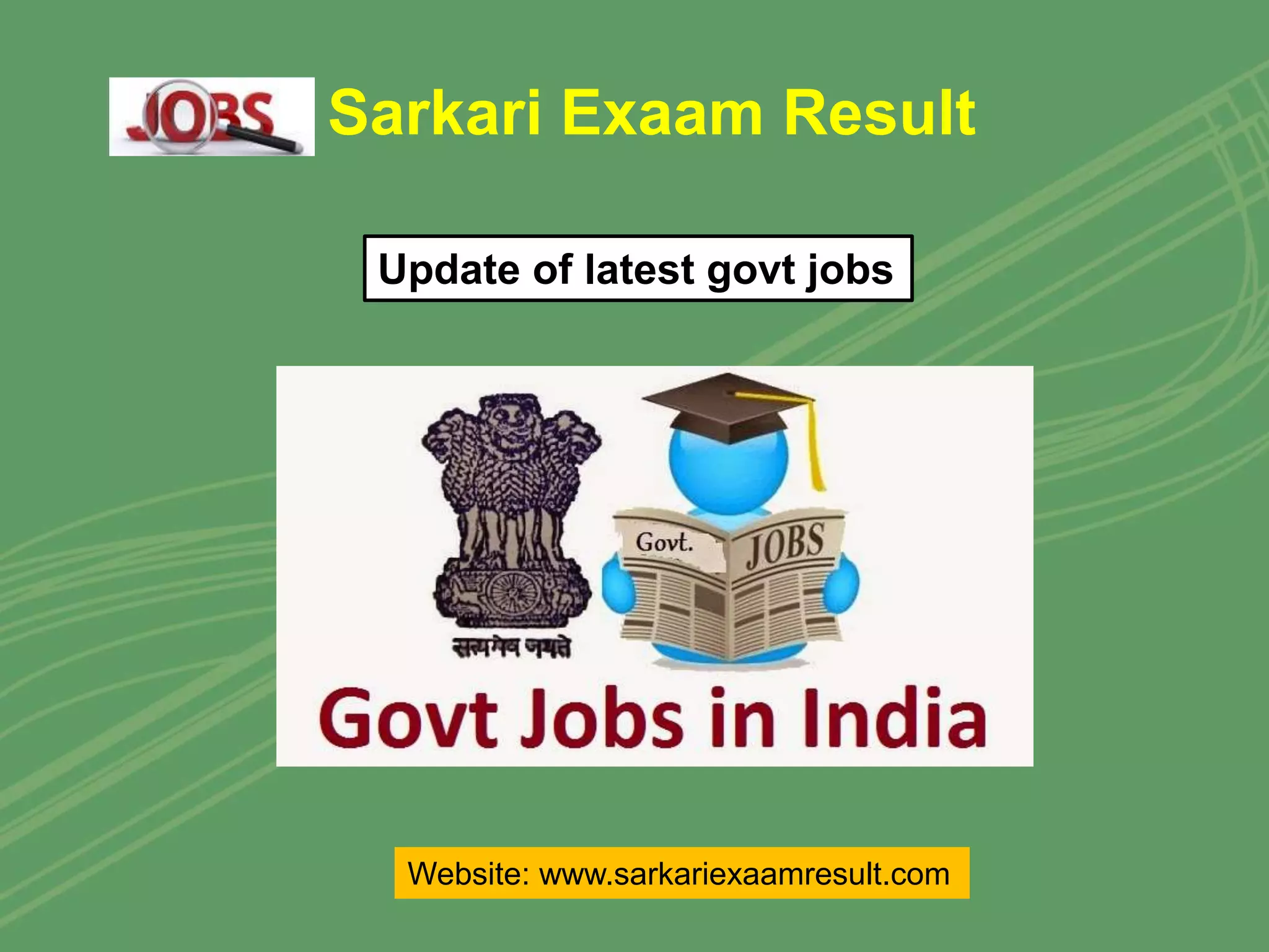 Upcoming govt job alerts in india | PPTX