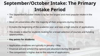 Upcoming Intakes UK: Your Guide to Study Opportunities | PPT