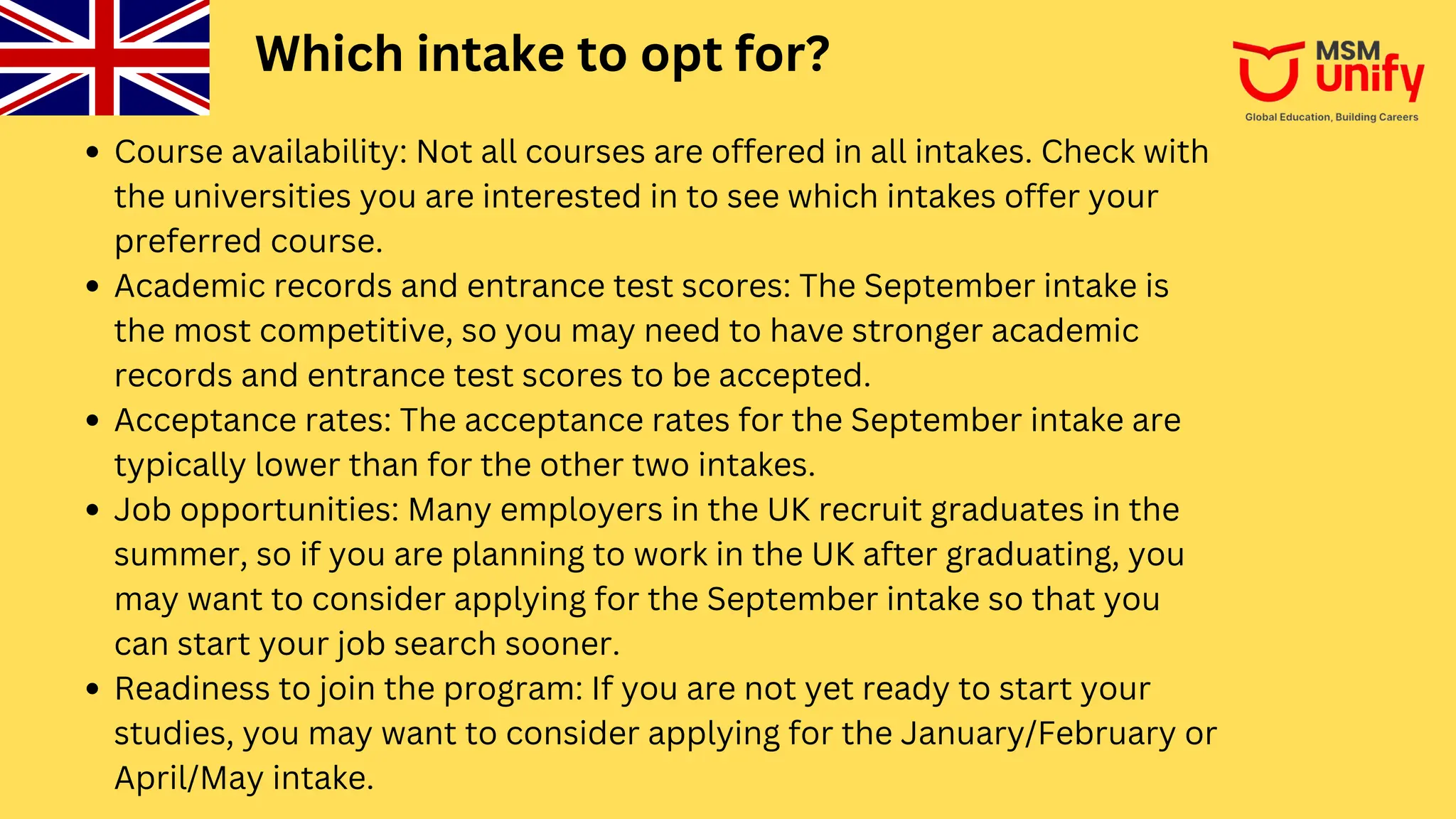 upcoming intakes uk for indian student:overview | PDF