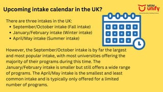 upcoming intakes uk for indian student:overview | PDF