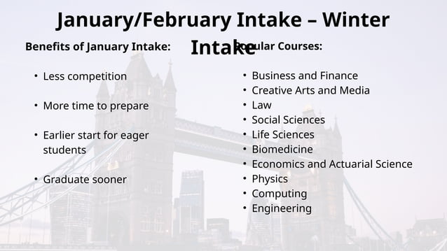 Upcoming Intakes UK: A Comprehensive Guide to Application Deadlines | PPT