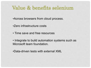 Upcoming new features of selenium in automation testing | PPTX
