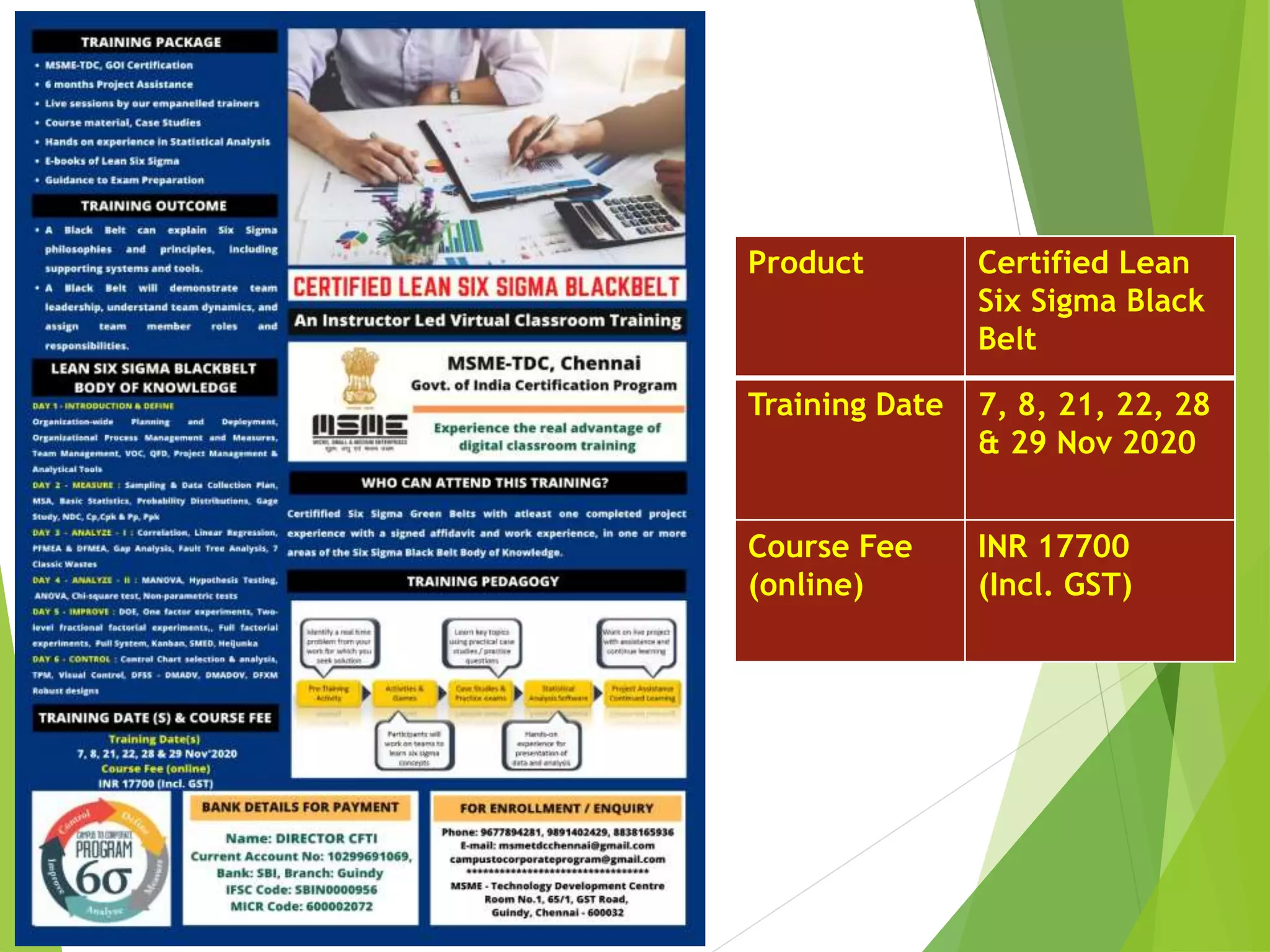 LEAN SIX SIGMA TRAINING AND CERTIFICATION | PPT