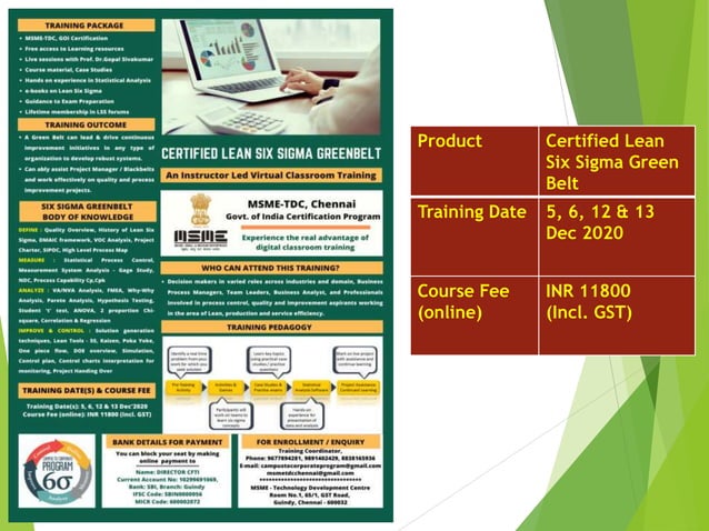 LEAN SIX SIGMA TRAINING AND CERTIFICATION | PPT