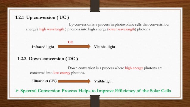up conversion and down conversion in solar (5).pptx | Physics | Science