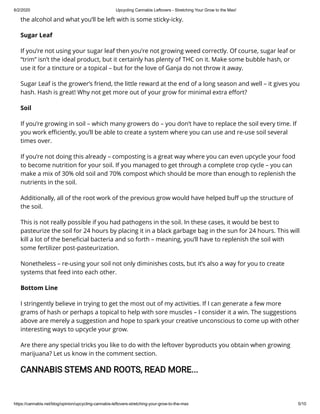 Upcycling Cannabis Leftovers - Maximize Your Grow | PDF