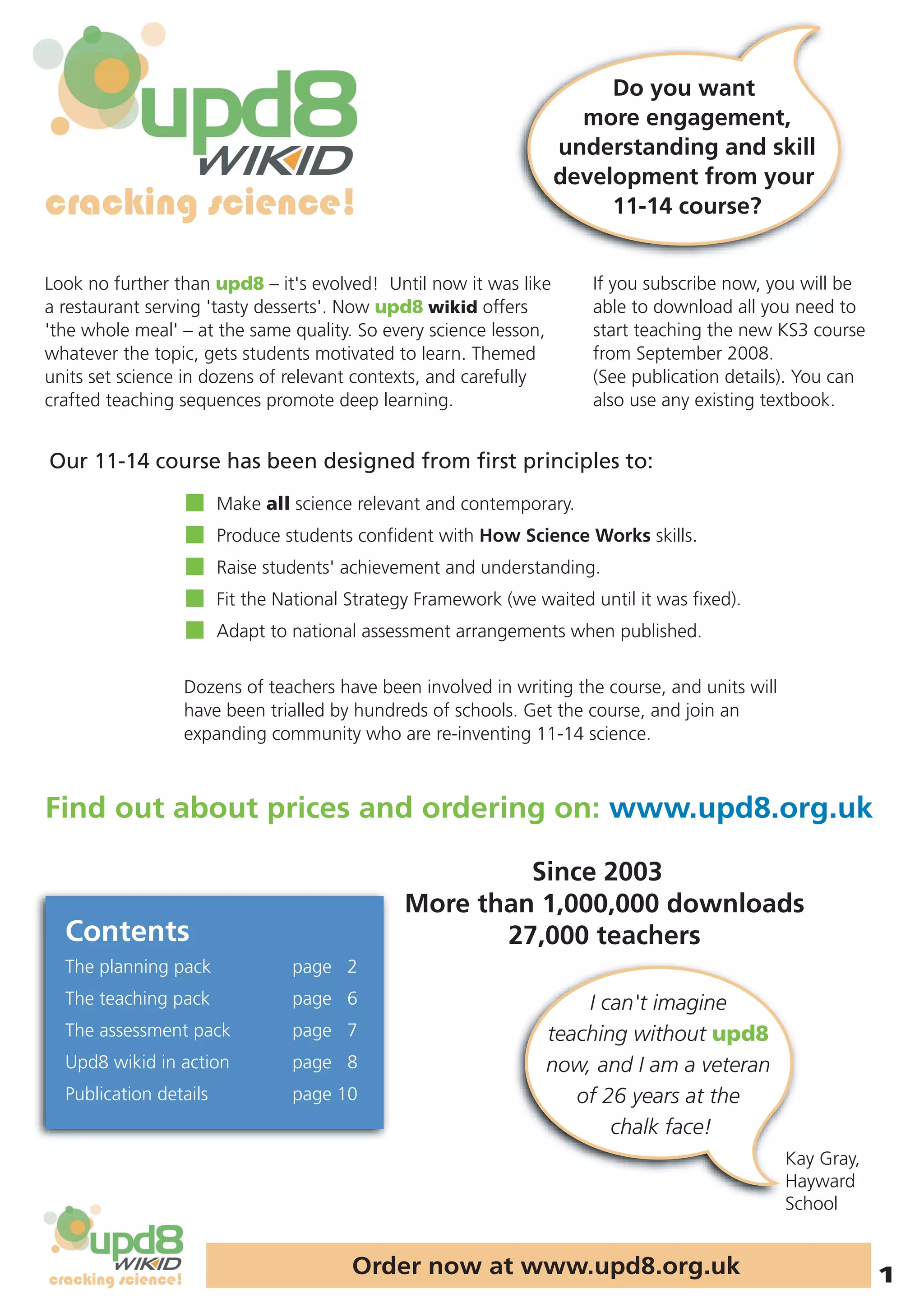 Upd8 Wikid Brochure | PDF