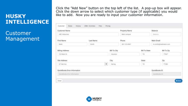 Adding a New Customer | PPTX