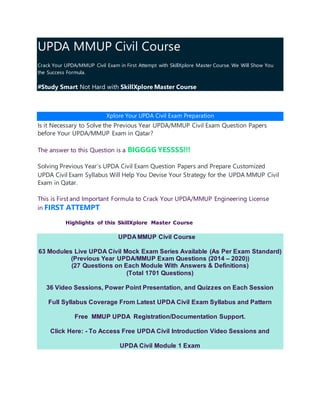 Upda mmup civil course | PDF