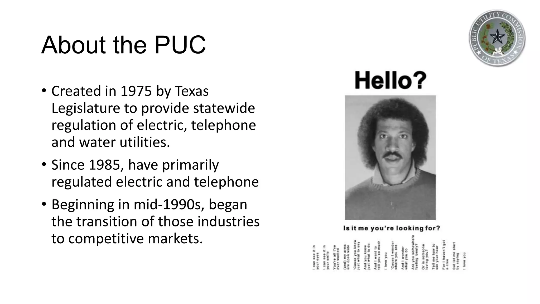 Update on public utility commission of texas activities | PPTX ...