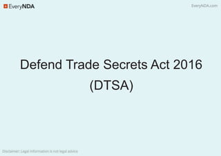 Update your NDA to include the new DTSA Act | PDF